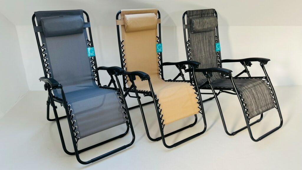 Set od dvije sklopive stolice za kampiranje (tamno siva boja) - Amalfi ...