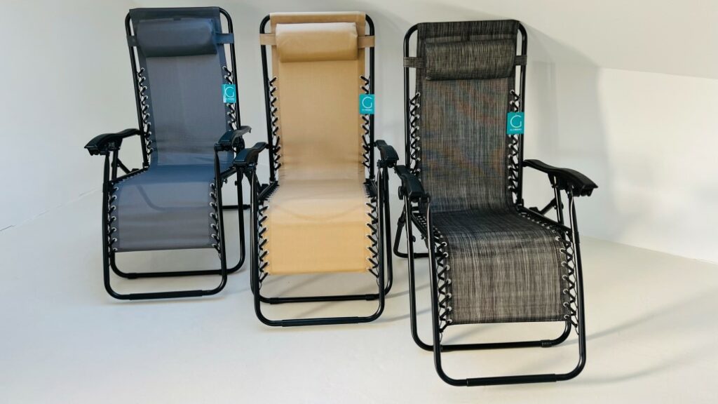 Set od dvije sklopive stolice za kampiranje (tamno siva boja) - Amalfi ...